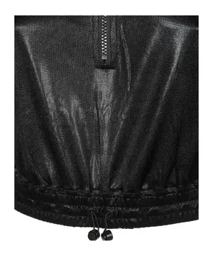 John Richmond Cropped Half-zip Top With Adjustable Drawstring