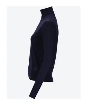 Chloé Logo Embroidered Turtleneck Knit Jumper - Black