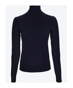 Chloé Logo Embroidered Turtleneck Knit Jumper - Black