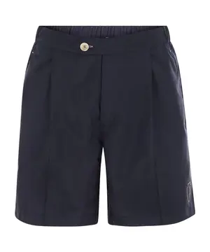 Brunello Cucinelli Logo Detailed Bermuda Shorts - Black