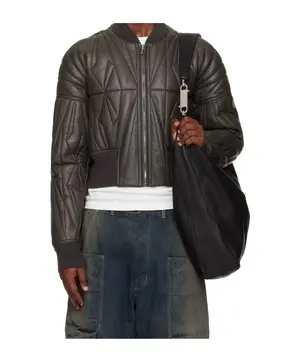 Moncler Quilted Leather Zip-up Jacket