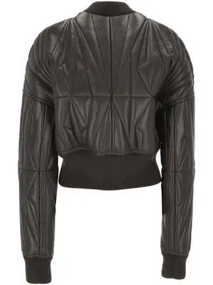 Moncler Quilted Leather Zip-up Jacket