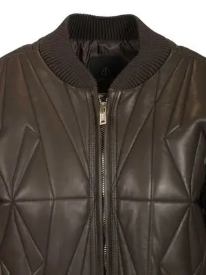 Moncler Quilted Leather Zip-up Jacket