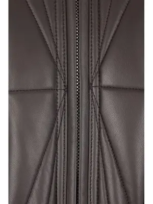 Moncler Quilted Leather Zip-up Jacket