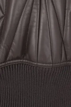 Moncler Quilted Leather Zip-up Jacket