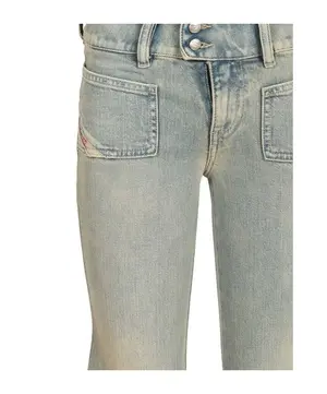 DIESEL® High-rise Bootcut Jeans With Double-button Placket