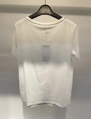 Max Mara Round Neck Short Sleeve Embellished Pocket Shirt