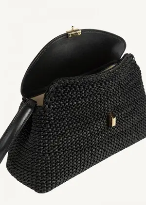 TOTEME Woven Shoulder Bag - Black