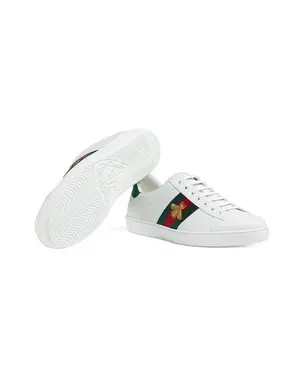 Gucci Ace Embroidered Sneakers - White