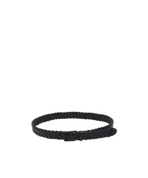 Bottega Veneta Woven Buckle Belt - Black