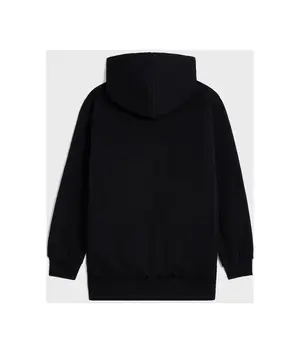 Celine Oversized Hoodie In Cotton Fleece - Black