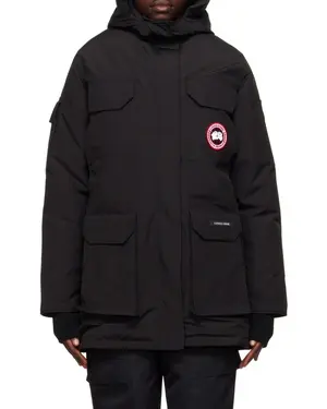 Canada Goose Hooded Down Parka With Logo Patch