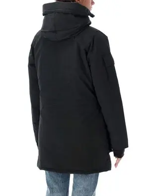 Canada Goose Hooded Down Parka With Logo Patch