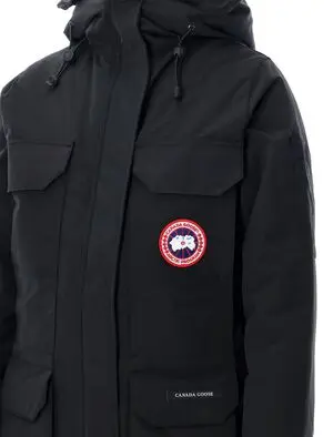 Canada Goose Hooded Down Parka With Logo Patch
