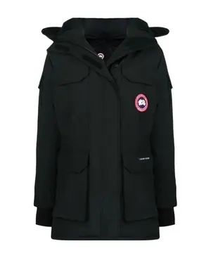 Canada Goose Hooded Down Parka With Logo Patch