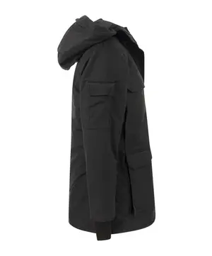 Canada Goose Hooded Down Parka With Logo Patch