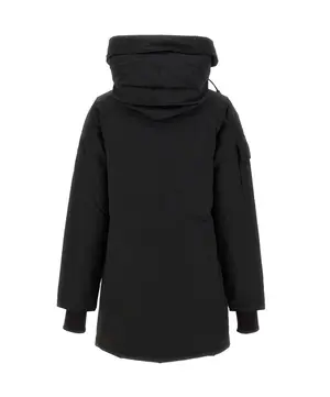 Canada Goose Hooded Down Parka With Logo Patch