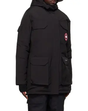 Canada Goose Hooded Down Parka With Logo Patch