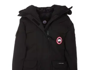 Canada Goose Hooded Down Parka With Logo Patch