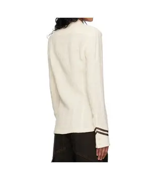 OPEN YY Seersucker Jacquard Stripe Sailor Cuff Shirt