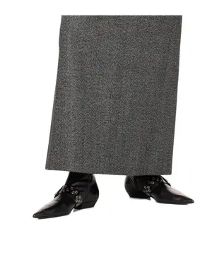JIL SANDER Pointed Toe Ankle Boots With Buckle Detail