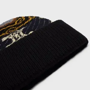 Celine Jacquard Cashmere Beanie