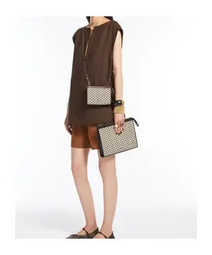 Max Mara Cotton Jacquard Monogram Pouch
