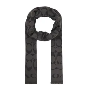 COACH Tassel Scarf - Black