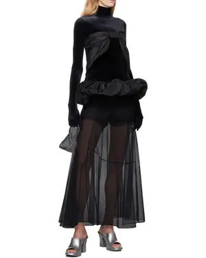 Simone Rocha Flared Tulle Midi Skirt