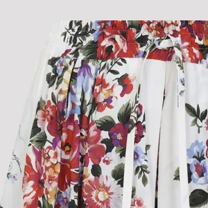 Dolce & Gabbana Floral Print Maxi Skirt - White