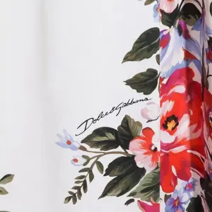 Dolce & Gabbana Floral Print Maxi Skirt - White