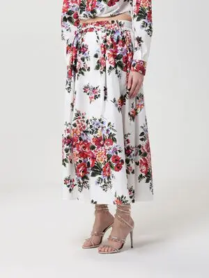 Dolce & Gabbana Floral Print Maxi Skirt - White