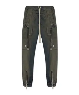 Rick Owens Drawstring Cargo Pants With Zipper Detail