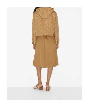 Burberry Diamond-quilted Hooded Jacket With Ekd Embroidery