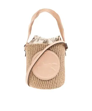 Chloé Horse Medal Small Bucket Bag - Beige