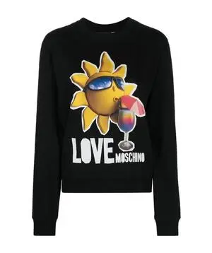 Moschino Graphic Print Cotton Sweatshirt