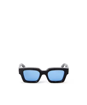 Off-White Full-frame Sunglasses With Graphic Pattern - Blue