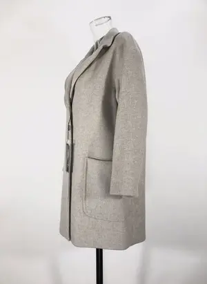 Max Mara Long Lapel Coat - Gray