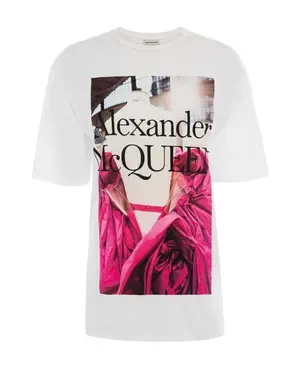 Alexander McQueen Rose Exploded Dress Print T-shirt - Multicolor