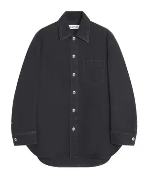 LANVIN Cocoon Button-up Denim Shirt