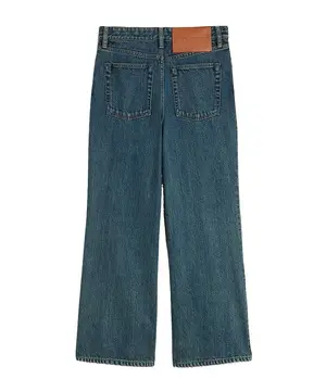 JIL SANDER Flared Cropped Jeans - Blue