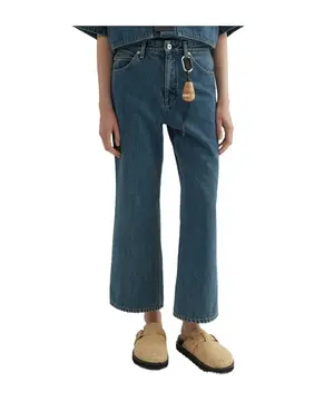 JIL SANDER Flared Cropped Jeans - Blue