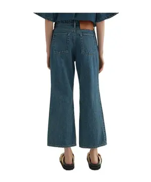 JIL SANDER Flared Cropped Jeans - Blue
