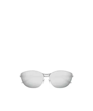 Balenciaga Oval Frame Sunglasses - White