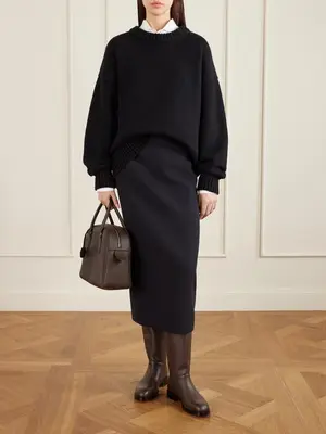 THE ROW Nobilis Textured Leather Boots