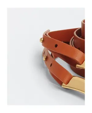Bottega Veneta Double Strap Belt - Brown