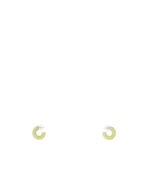 Amina Muaddi Crystal Ornament Hoop Earrings - Yellow