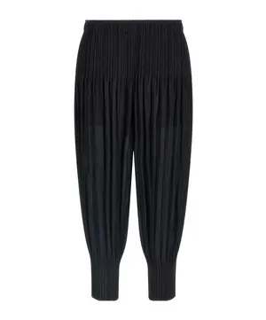 Issey Miyake Cropped Pleated Trousers
