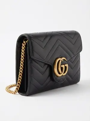 Gucci Gg Marmont Matelassé Mini Bag - Black