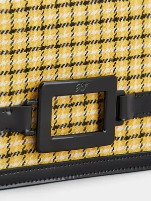 ROGER VIVIER Checked Foldover Clutch Bag